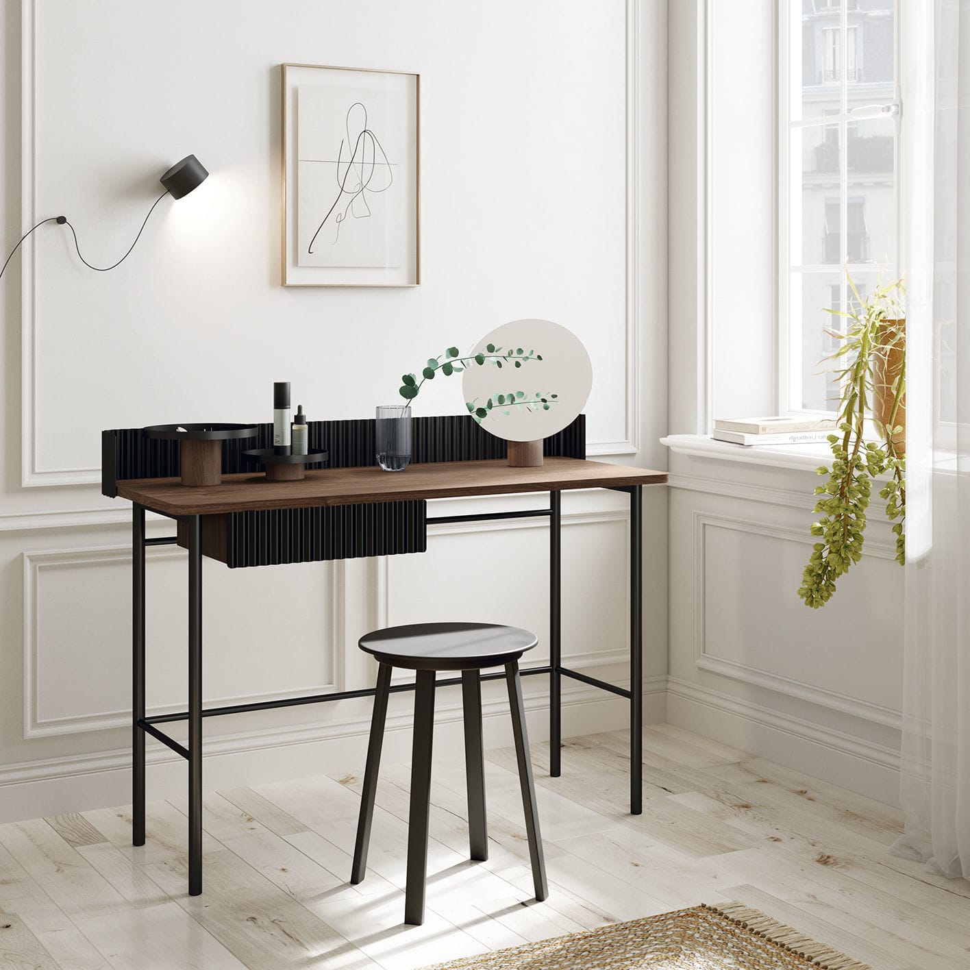 Free-standing desk - Hit - Mobenia - contemporary / lacquered MDF ...