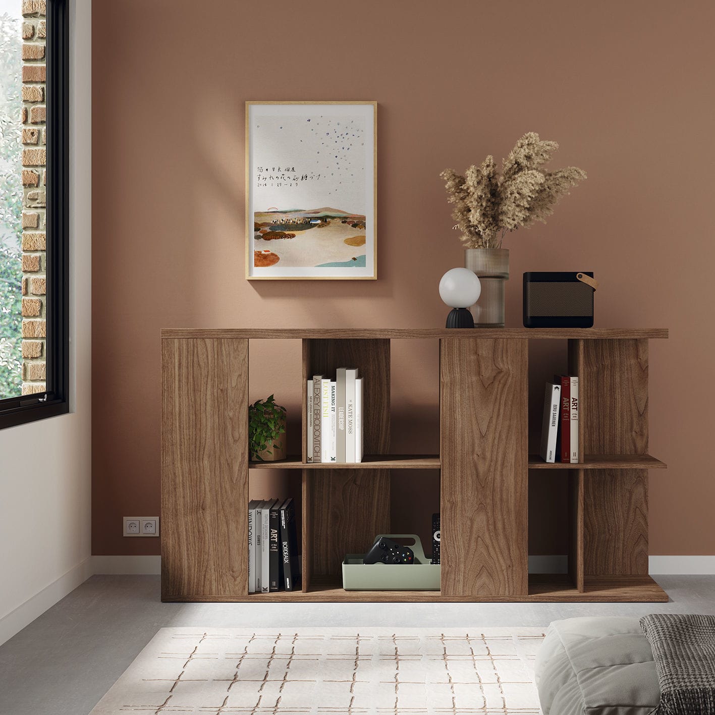 Low shelf - Lees - Mobenia - high / contemporary / lacquered MDF