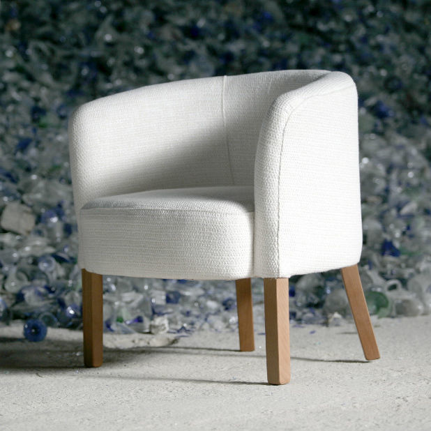 Contemporary armchair - MATTY - Suinta sl - polyester fiber / pine / white
