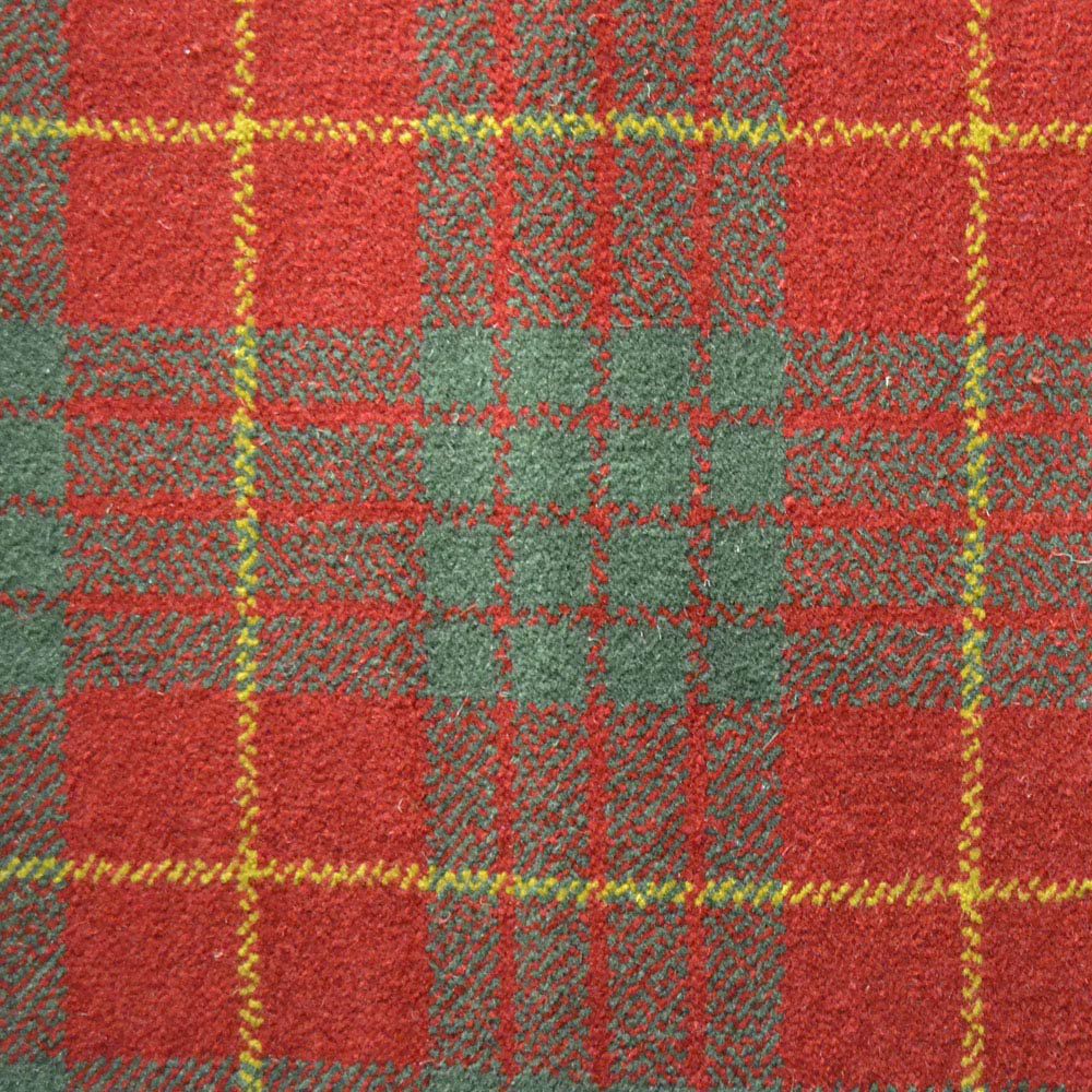 Woven carpet - CAMERON RED TARTAN - STEVENS AND GRAHAM - wool / nylon ...