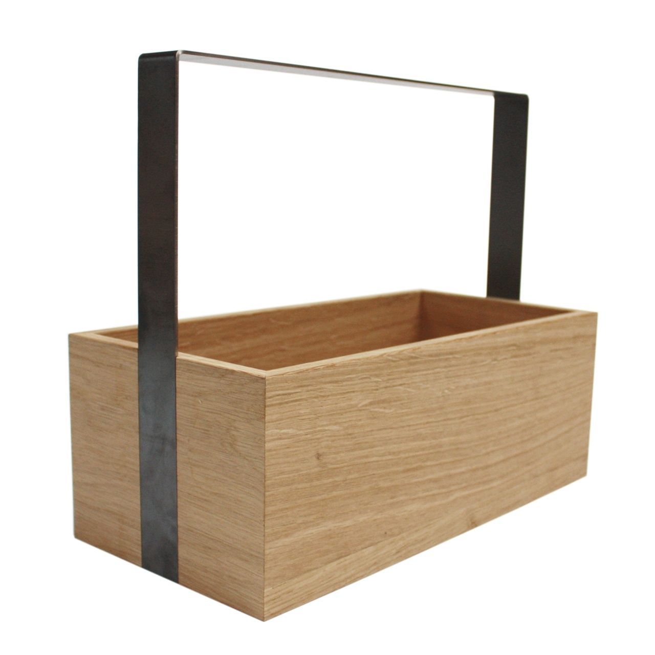 Oak storage box - XX_BG2 - RAUMGESTALT - natural oak / steel