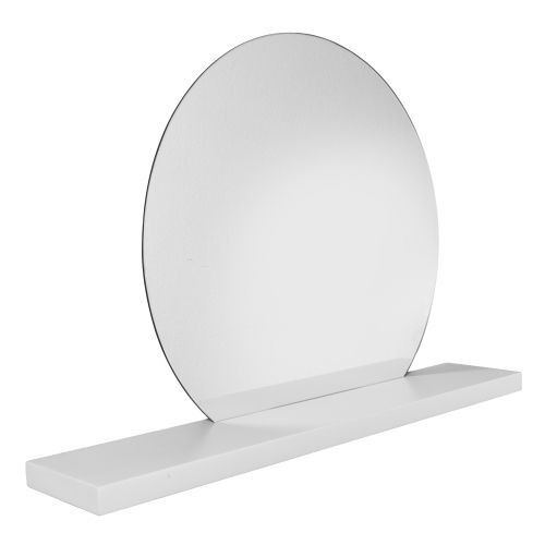 Shelf with mirror - Reflex - CIPI' - wall-mounted / contemporary / teak