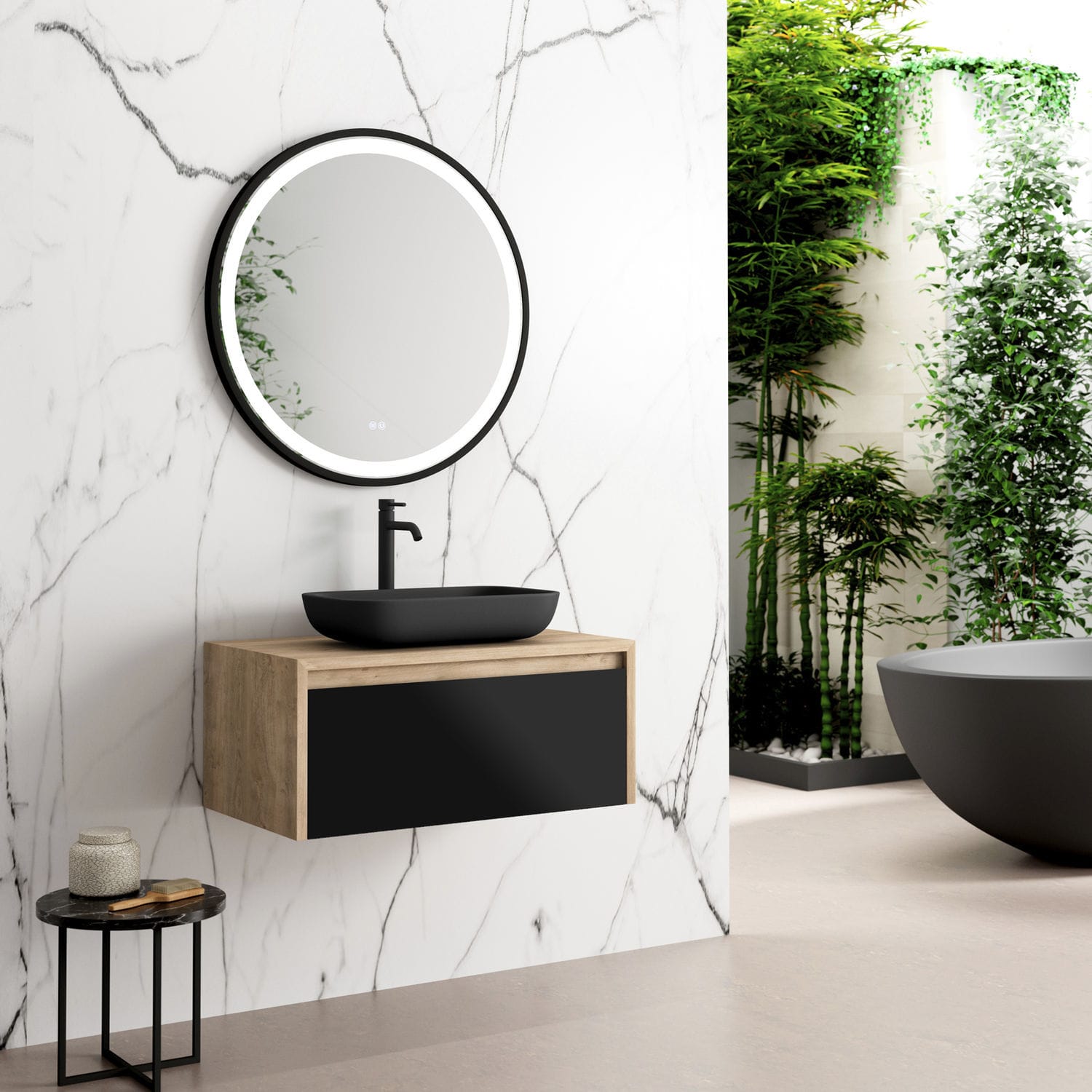 Double washbasin cabinet - LAMBDA - COYCAMA - wall-hung / MDF ...