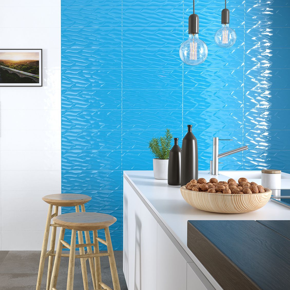 Porcelain stoneware tile - TURCHESE - HERBERIA - polished / matte / indoor