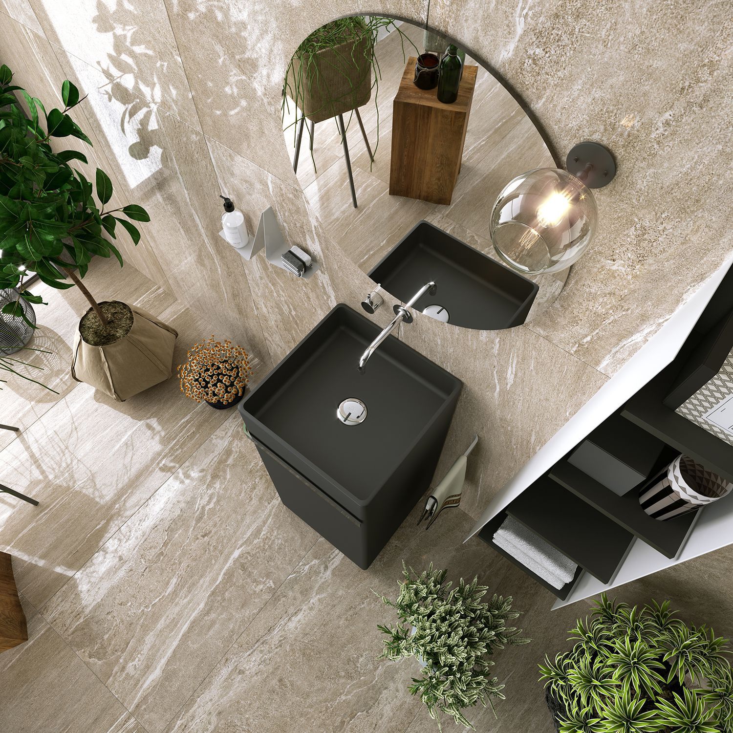 Porcelain stoneware tile - RUGGINE - HERBERIA - natural finish / indoor ...