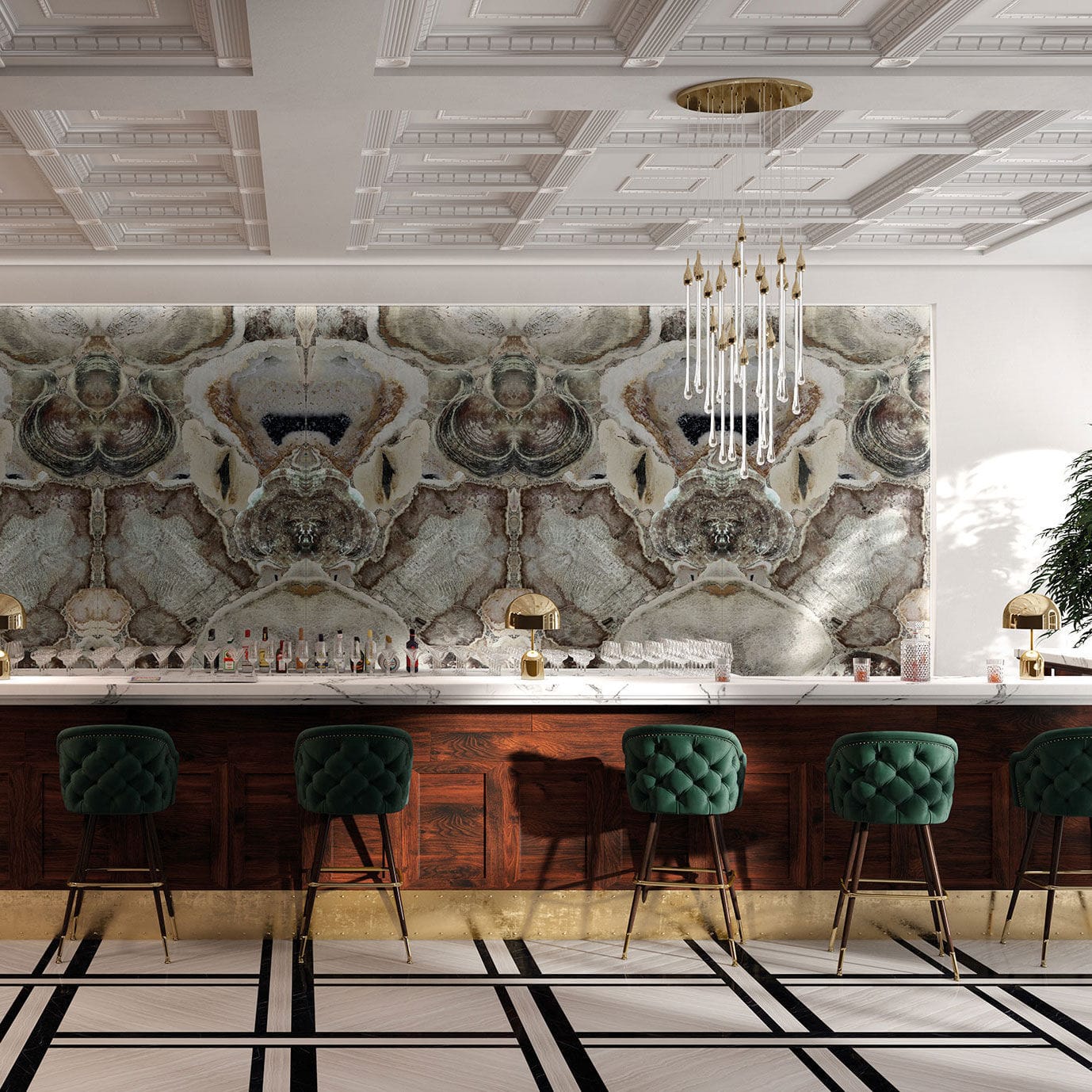 Ceiling decorative panel - INDIANA - Tecnografica Italian Wallcoverings ...