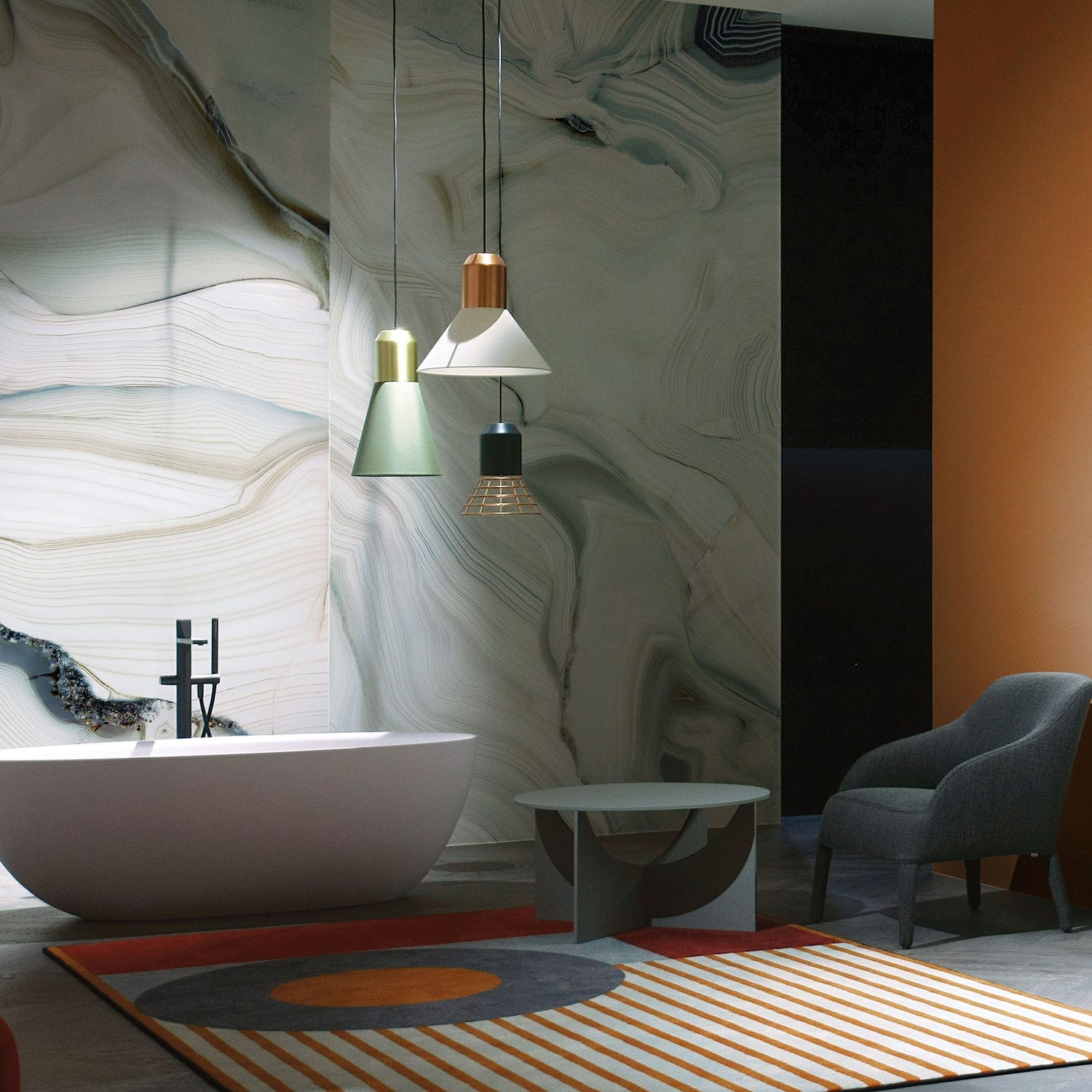 Ceiling decorative panel - BERMUDA - Tecnografica Italian Wallcoverings ...