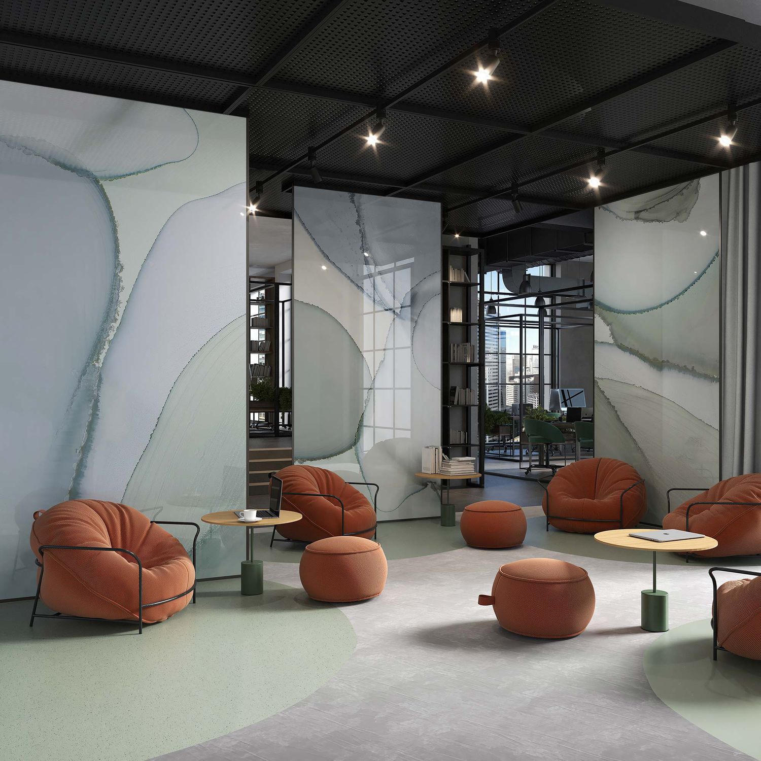 Ceiling decorative panel - GLASTONBURY - Tecnografica Italian ...