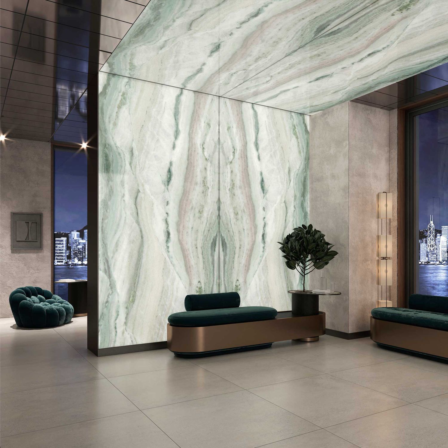 Ceiling decorative panel - ONICE JADE - Tecnografica Italian ...