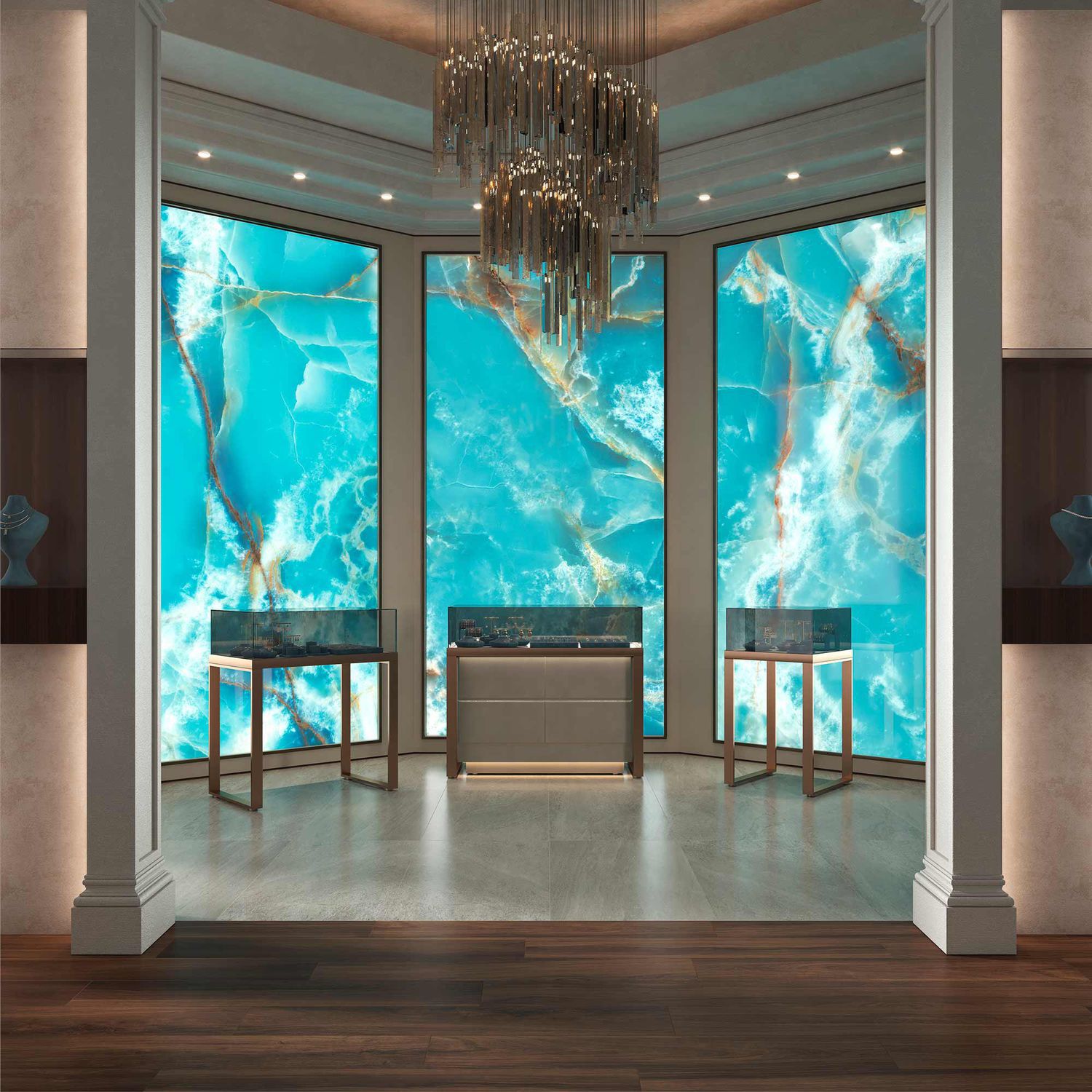 Ceiling decorative panel - BLUE ONYX - Tecnografica Italian ...