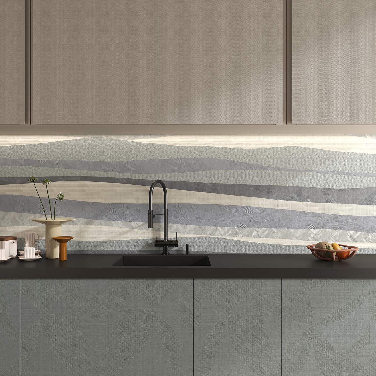 Interior decorative panel - WAVY STRIPES - Tecnografica Italian ...