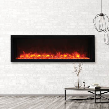 Electric fireplace - BI-50-XTRASLIM - Amantii - built-in / wall ...
