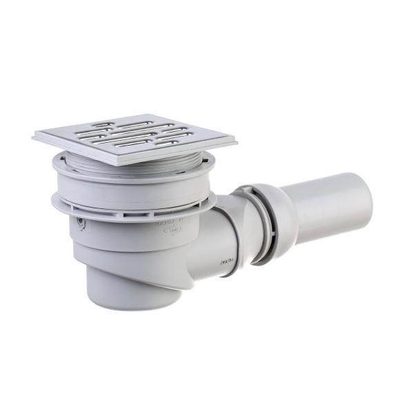 Stainless steel floor drain - JKB Group - for shower / grated / with ...