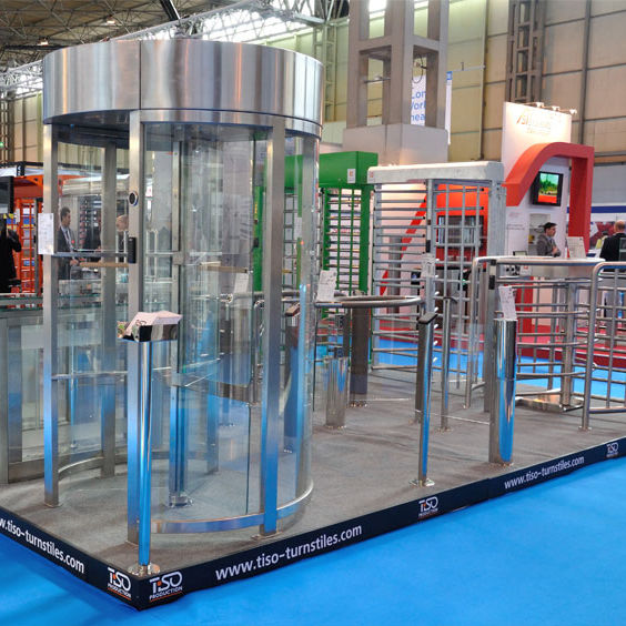 Full-height turnstile - GLASSGO - TiSO - for access control / security ...