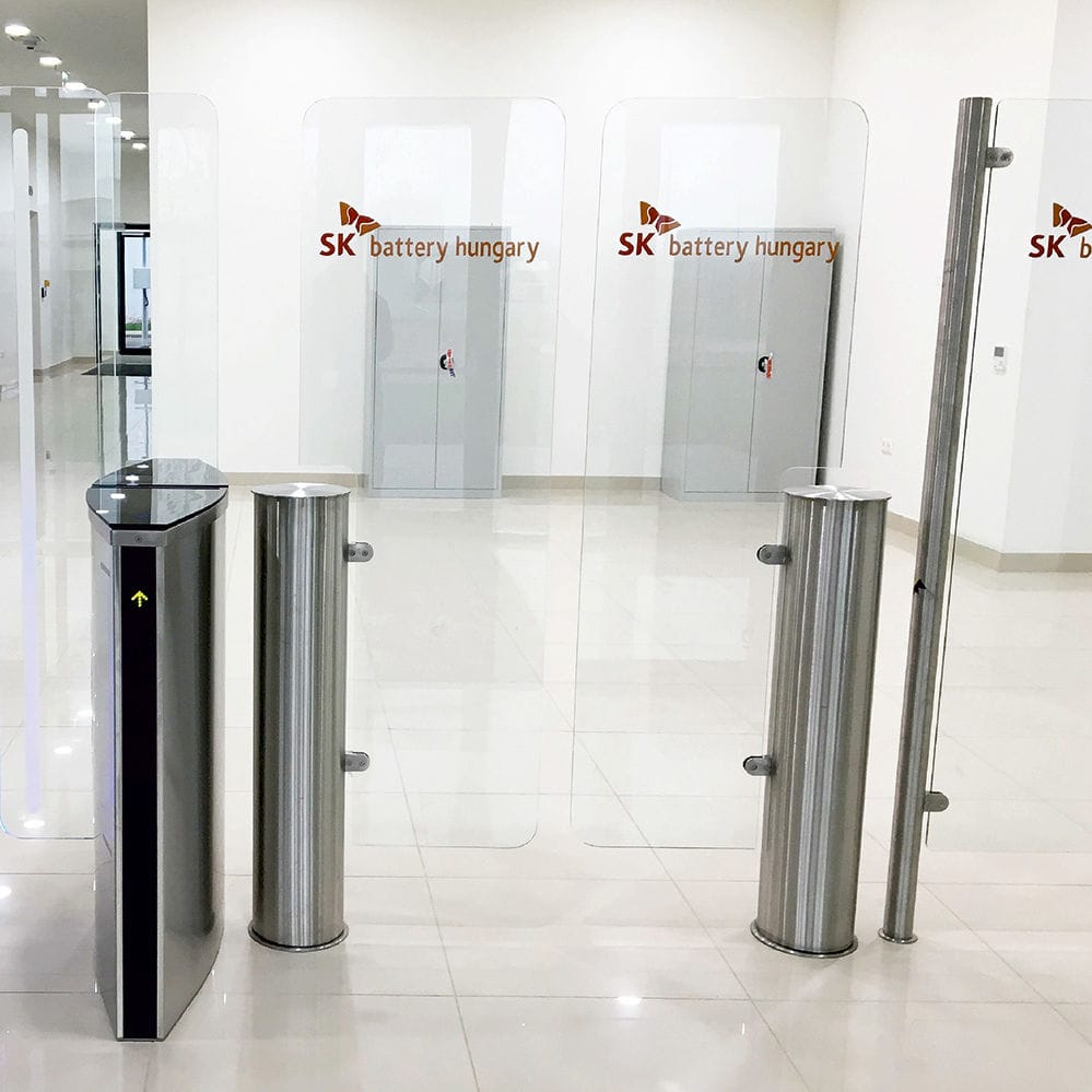 Access control barrier - GATE-GSH - TiSO - swing / stainless steel / glass