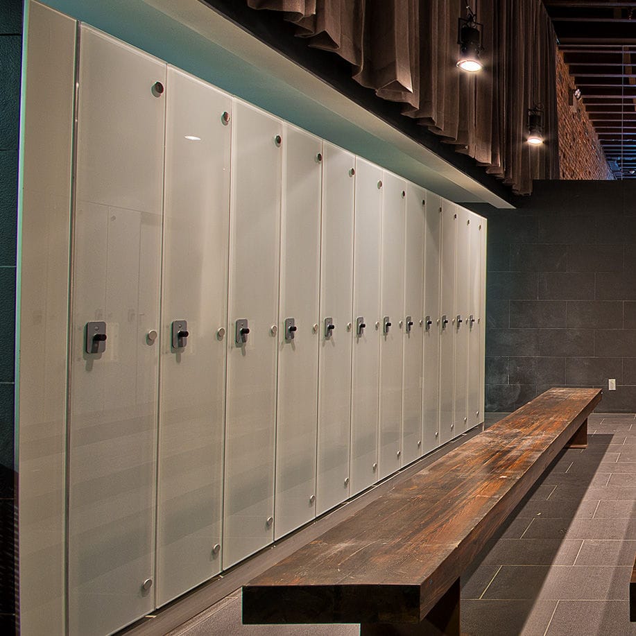 Glass locker - EXPOSED HINGE - CARVART - for sports facility ...