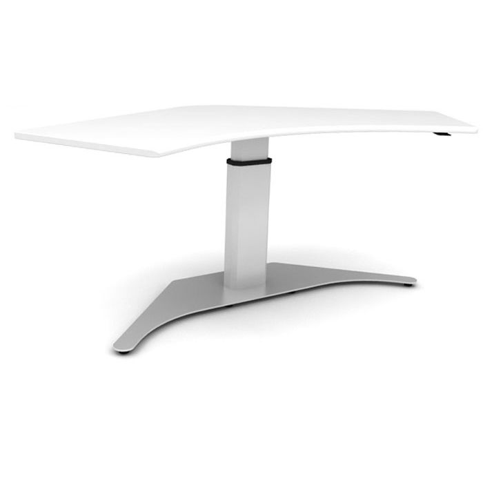 Contemporary work table - MV - SiS Ergo - laminate / wooden / curved