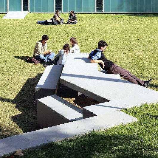 Contemporary public bench - BETA - Mago Urban - concrete / modular