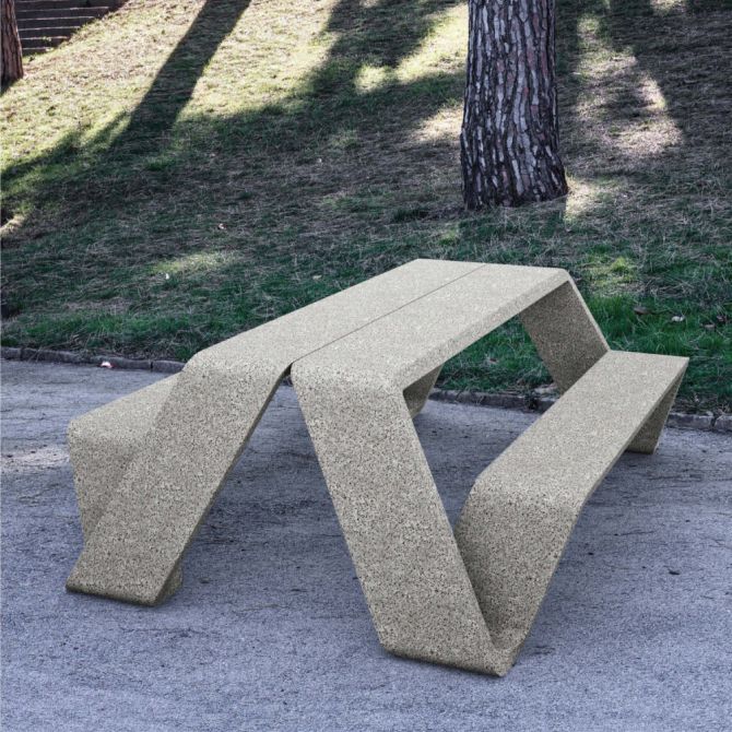 Contemporary public bench - MULTI - Mago Urban - concrete / double-sided