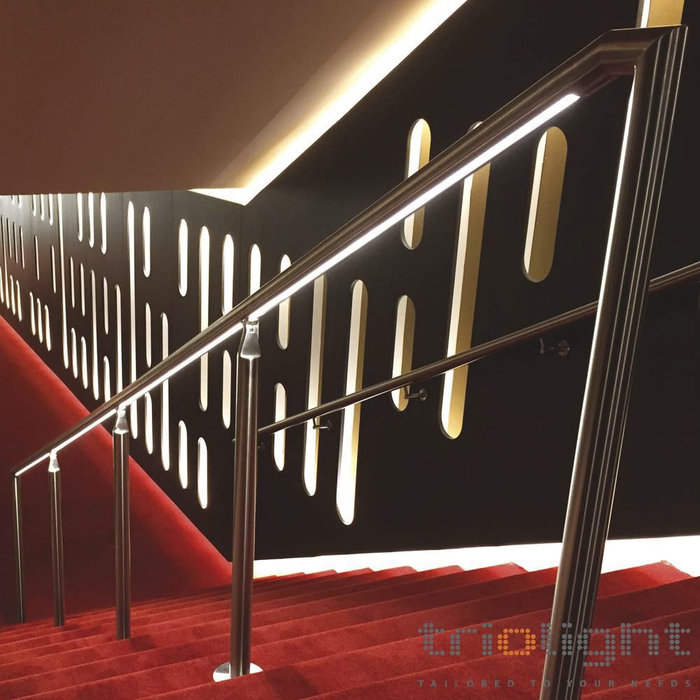 Stainless steel handrail - Triolight - with integrated LED lighting