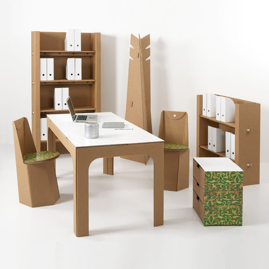 Contemporary table - ZEUS - Kubedesign - cardboard / rectangular ...