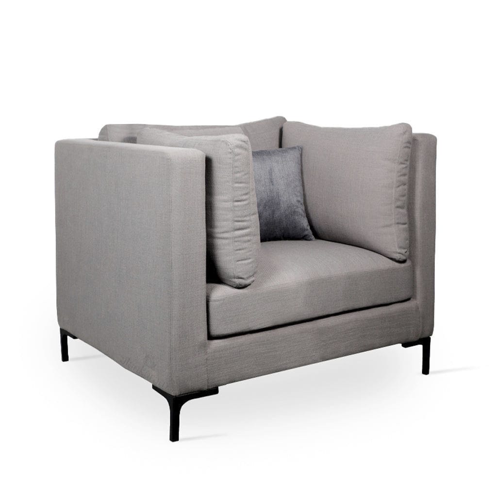 Contemporary sofa - CRYNO - ALANKARAM - fabric / foam / with armrests
