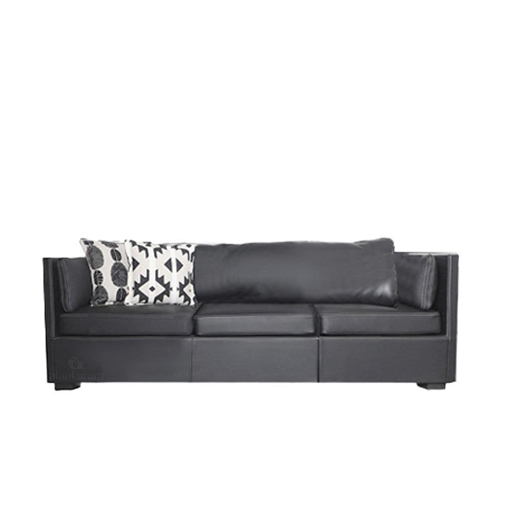 Contemporary sofa - DERI - ALANKARAM - fabric / leather / foam