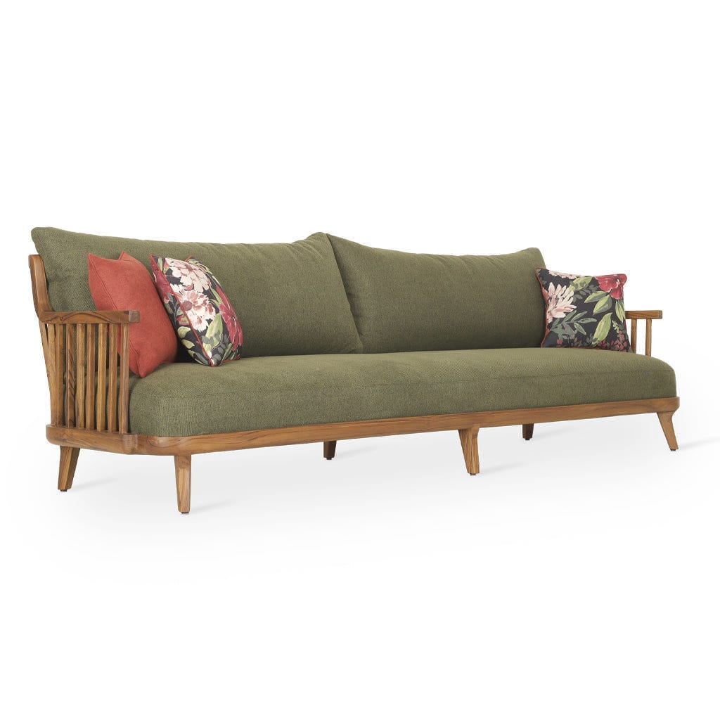 Modern sofa - LEGA - ALANKARAM - fabric / with armrests / cushion