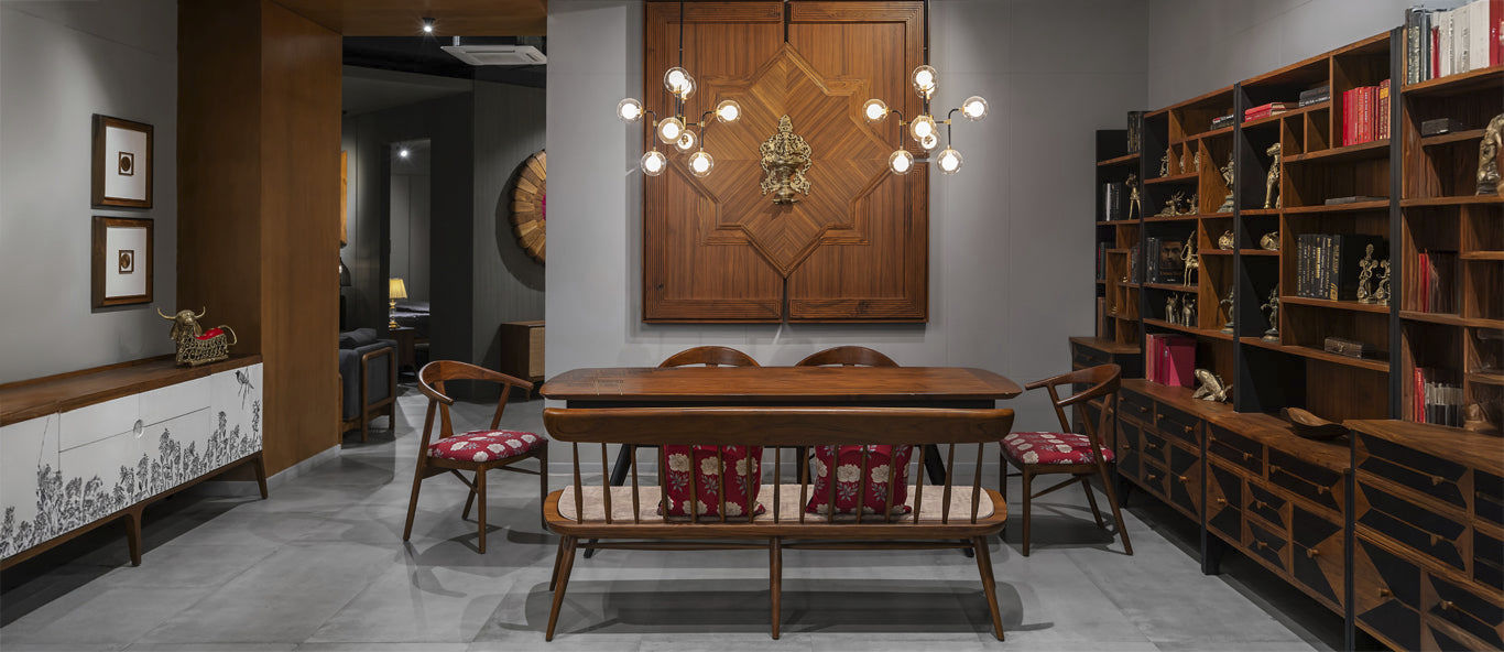 Furniture decorative panel - PRANAMA - ALANKARAM - wall / wood / teak