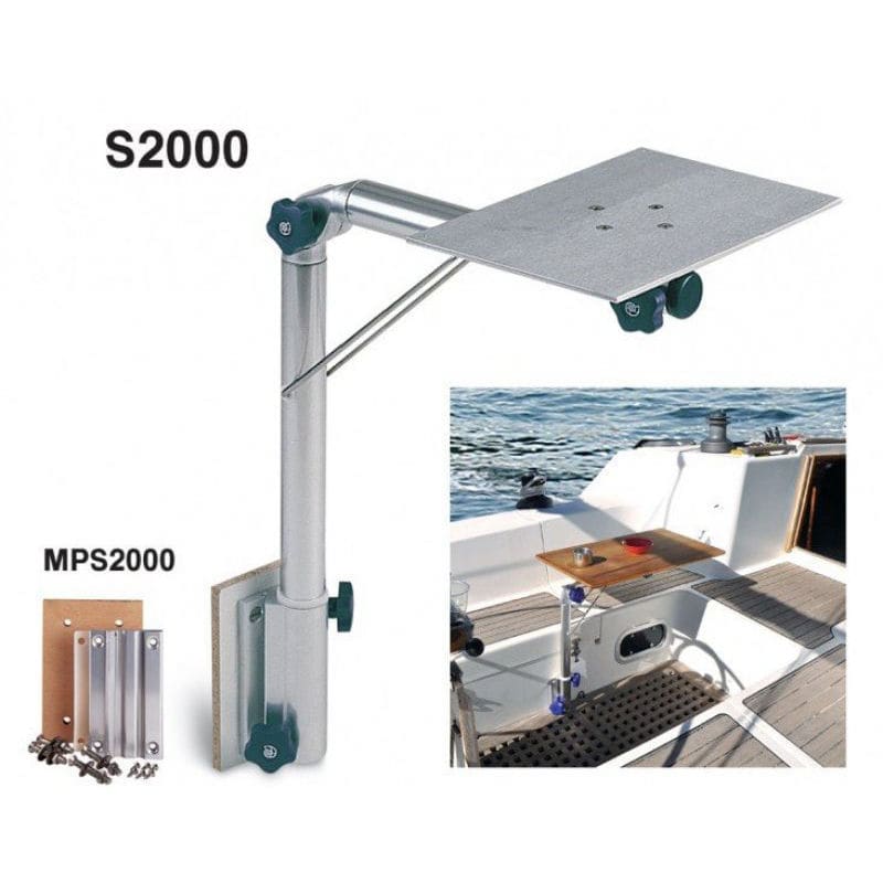 Anodized aluminum table base - MPS2000 - Forma Marine - wooden ...