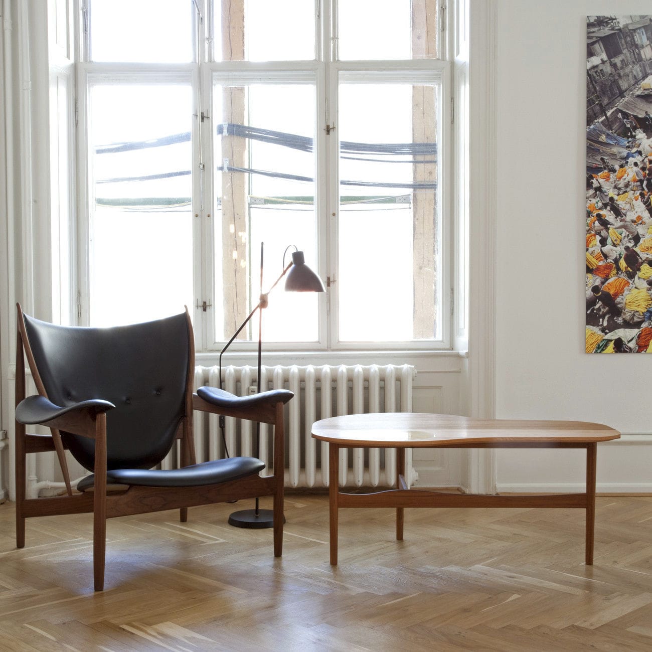 Scandinavian design coffee table - BUTTERFLY - Finn Juhl - walnut ...