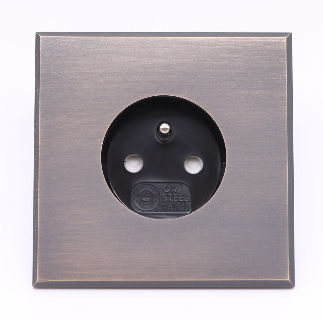 Electric socket - COLLECTION EQUERRE - BRONZE ANTIQUE - MAISON ORSTEEL ...
