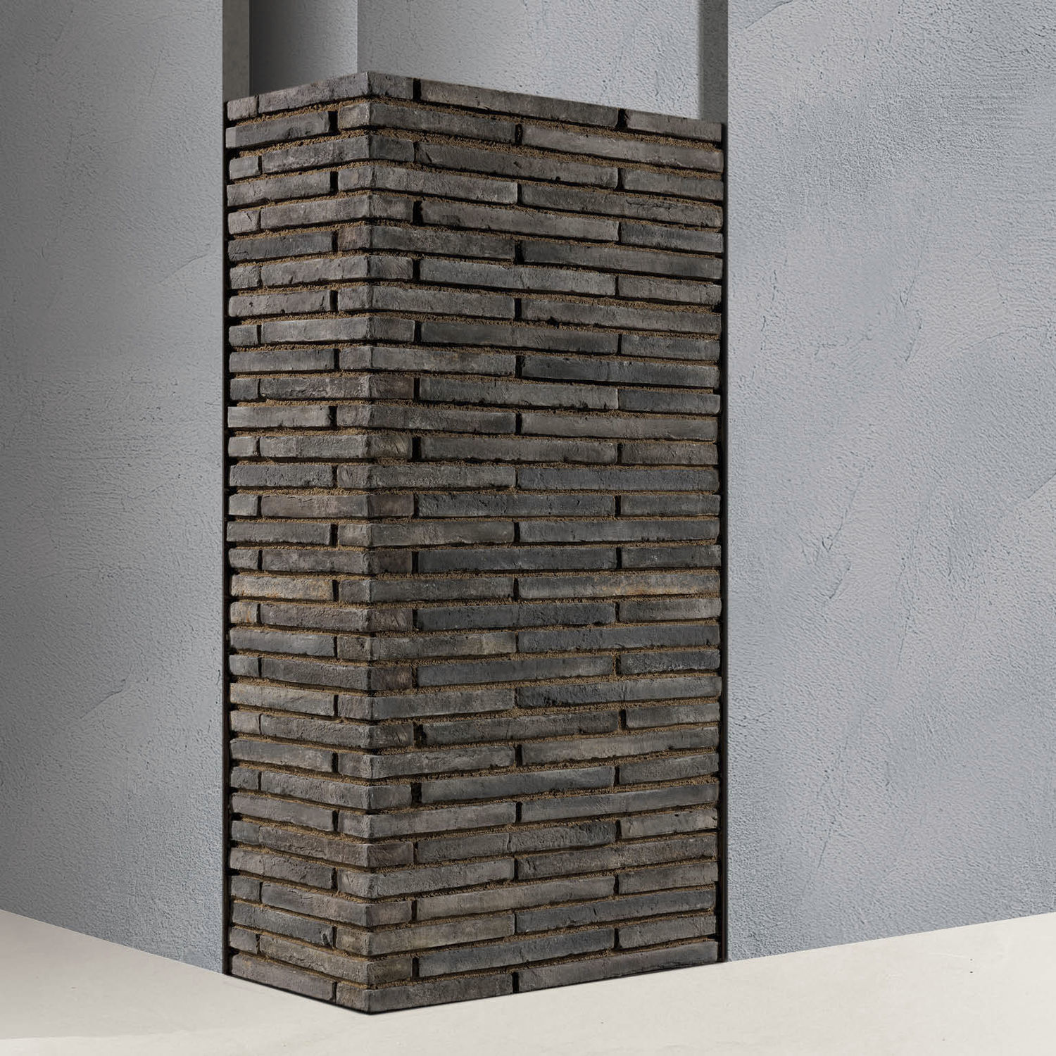 Terracotta cladding brick - LAGUNA - Geopietra - exterior / glued / for renovation