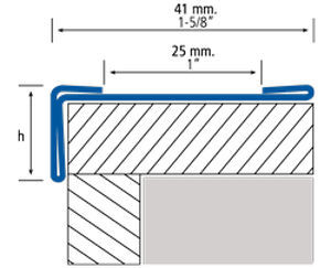 Stainless steel edge trim - EUROSTEP 260S - Euroshrink - for tiles ...