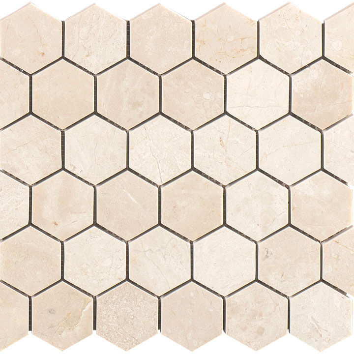 Indoor mosaic tile - LILIA STANDARD - Ionic Stone - wall / marble / hexagonal