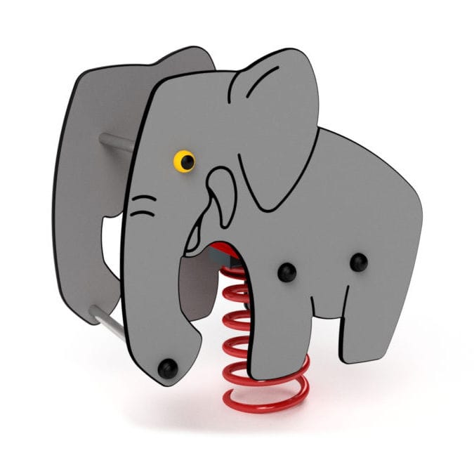 HDPE spring rocker - ELEPHANT - Astrus Playgrounds - animal / 1-seat