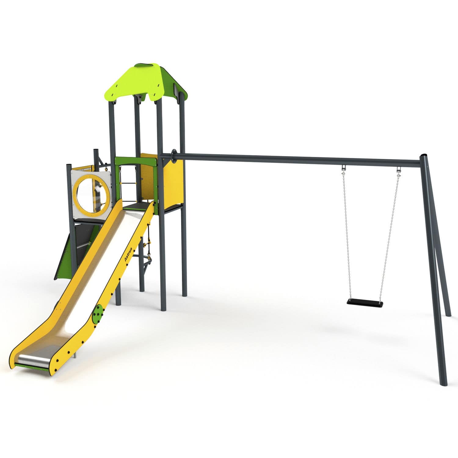 Playground structure - 11023 - Astrus Playgrounds - metal / HDPE / modular