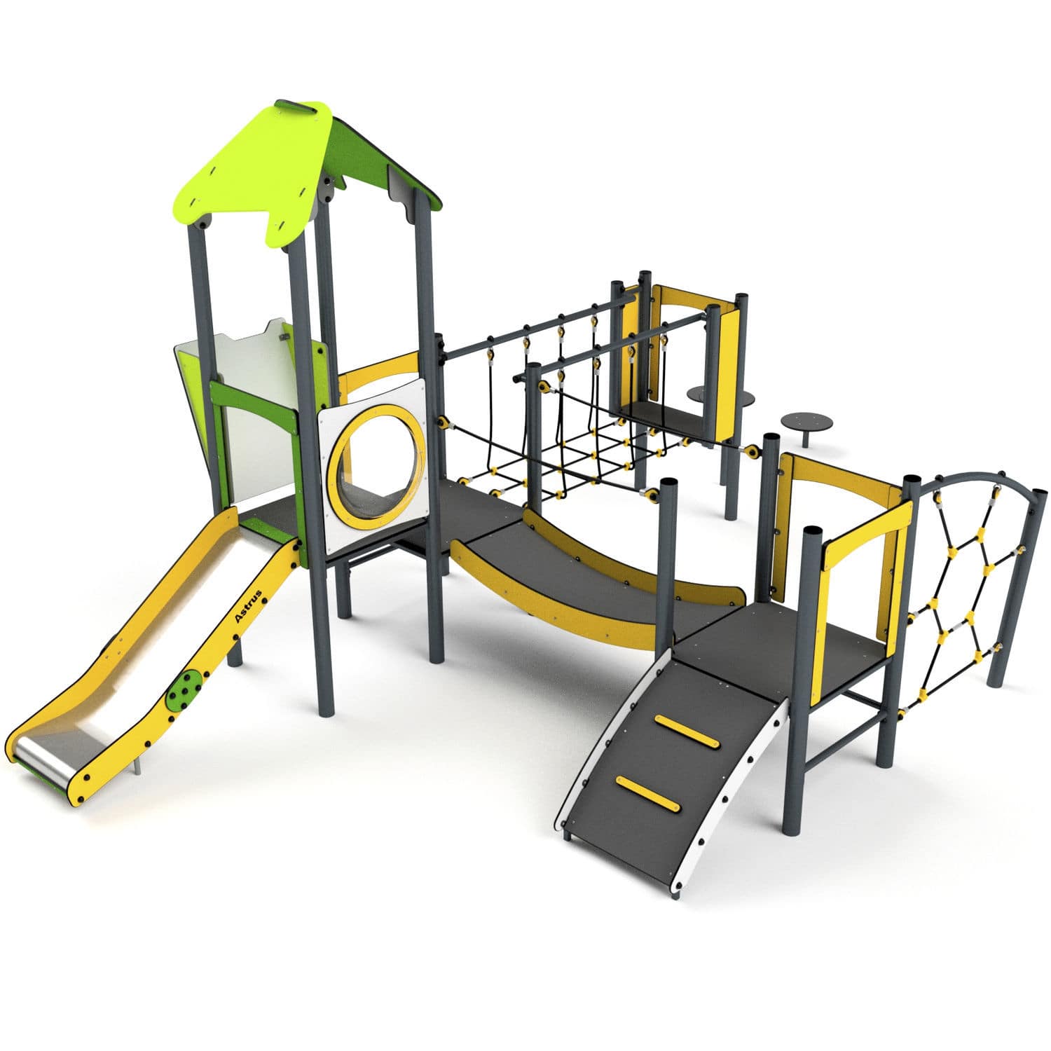 Playground structure - 11029 - Astrus Playgrounds - metal / HDPE / modular