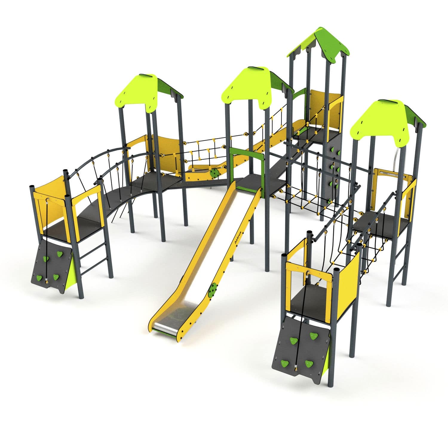 Playground structure - 11036 - Astrus Playgrounds - metal / HDPE / modular