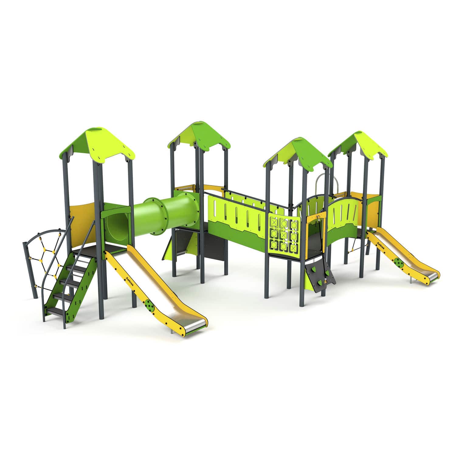 Playground structure - 11042 - Astrus Playgrounds - metal / HDPE / modular