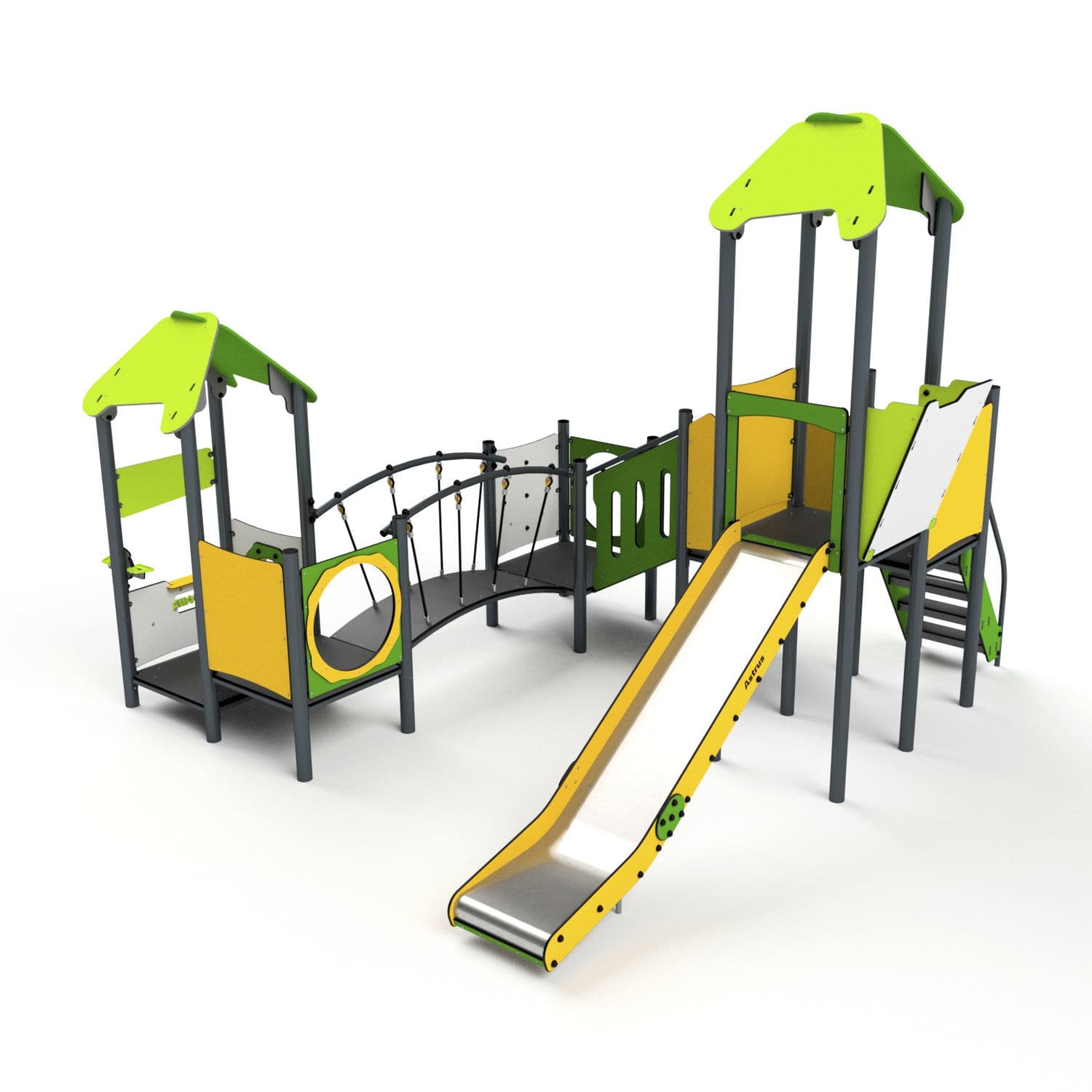 Playground structure - 11043 - Astrus Playgrounds - metal / HDPE / modular