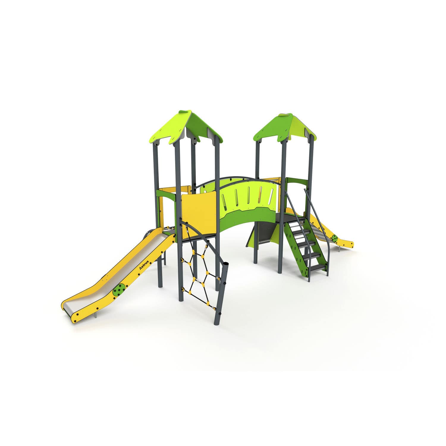 Playground structure - 11045 - Astrus Playgrounds - metal / HDPE / modular