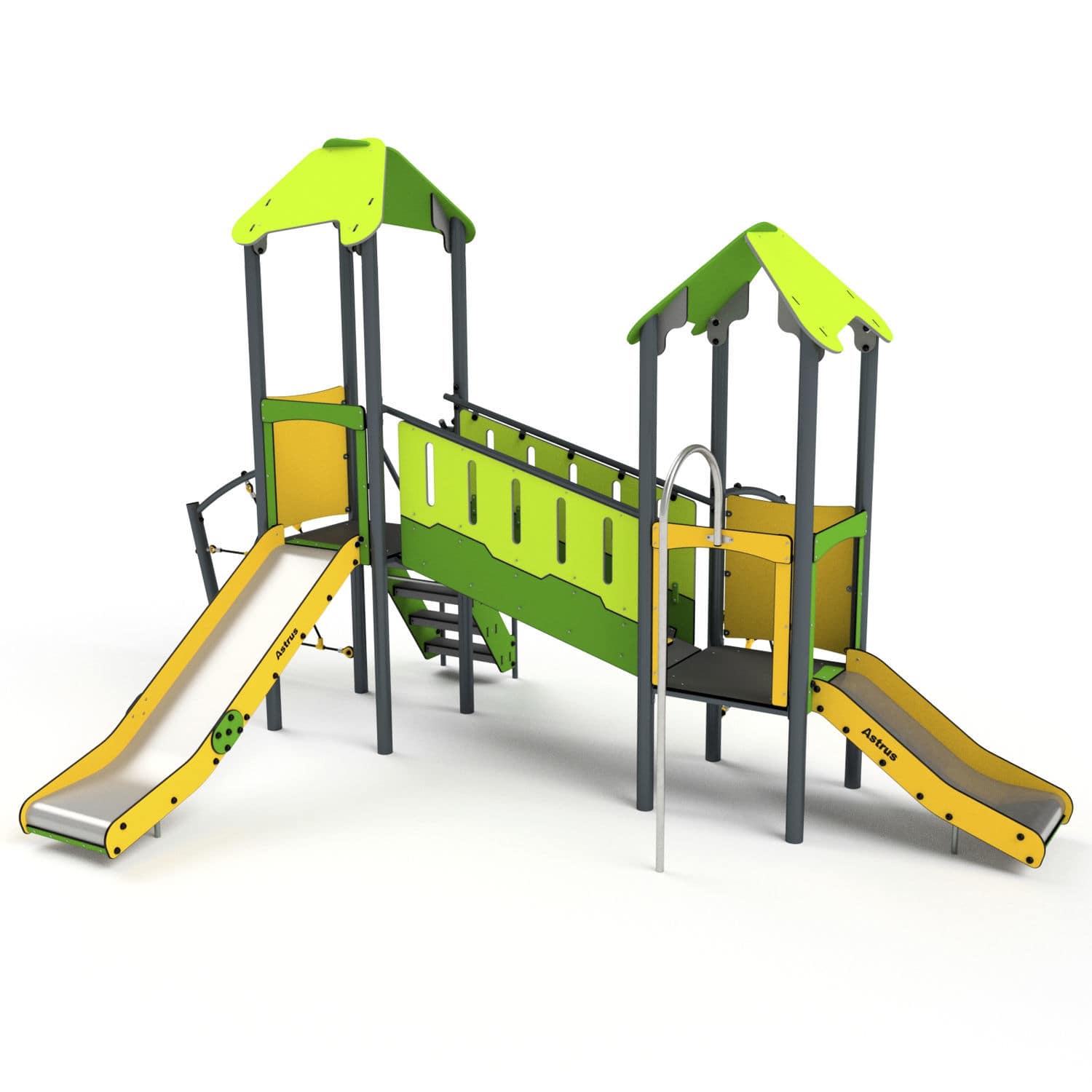 Playground structure - 11047 - Astrus Playgrounds - metal / HDPE / modular