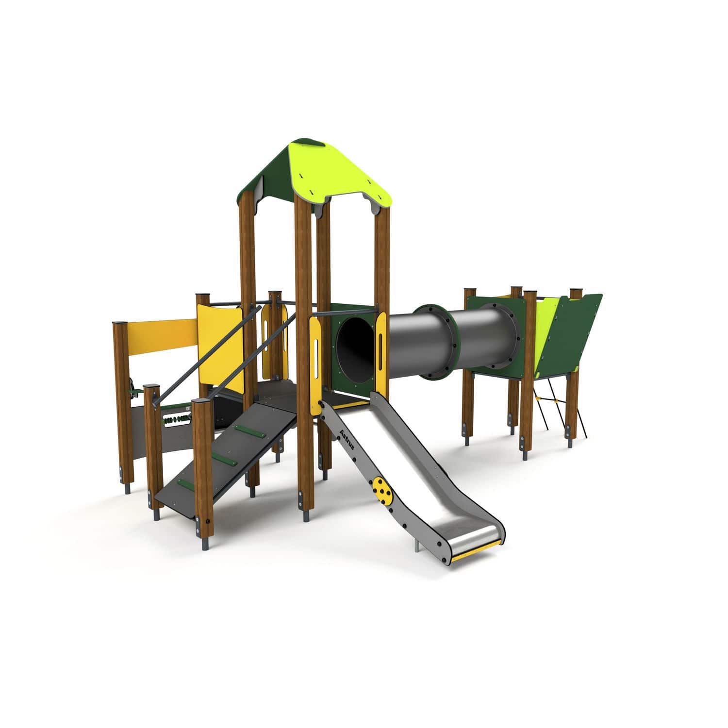 Playground play structure - 10031 - Astrus Playgrounds - metal / wooden ...