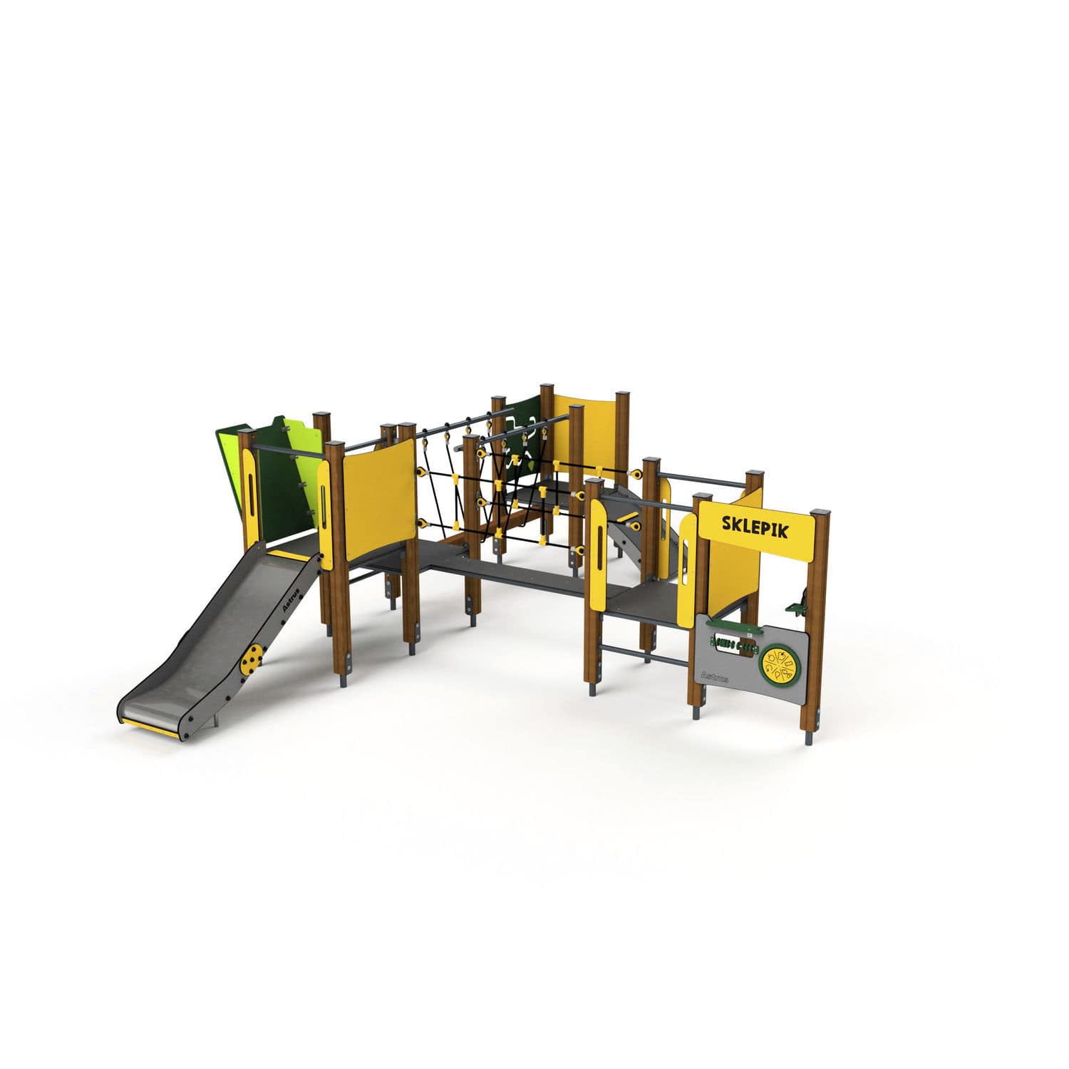 Playground play structure - 10032 - Astrus Playgrounds - metal / wooden ...