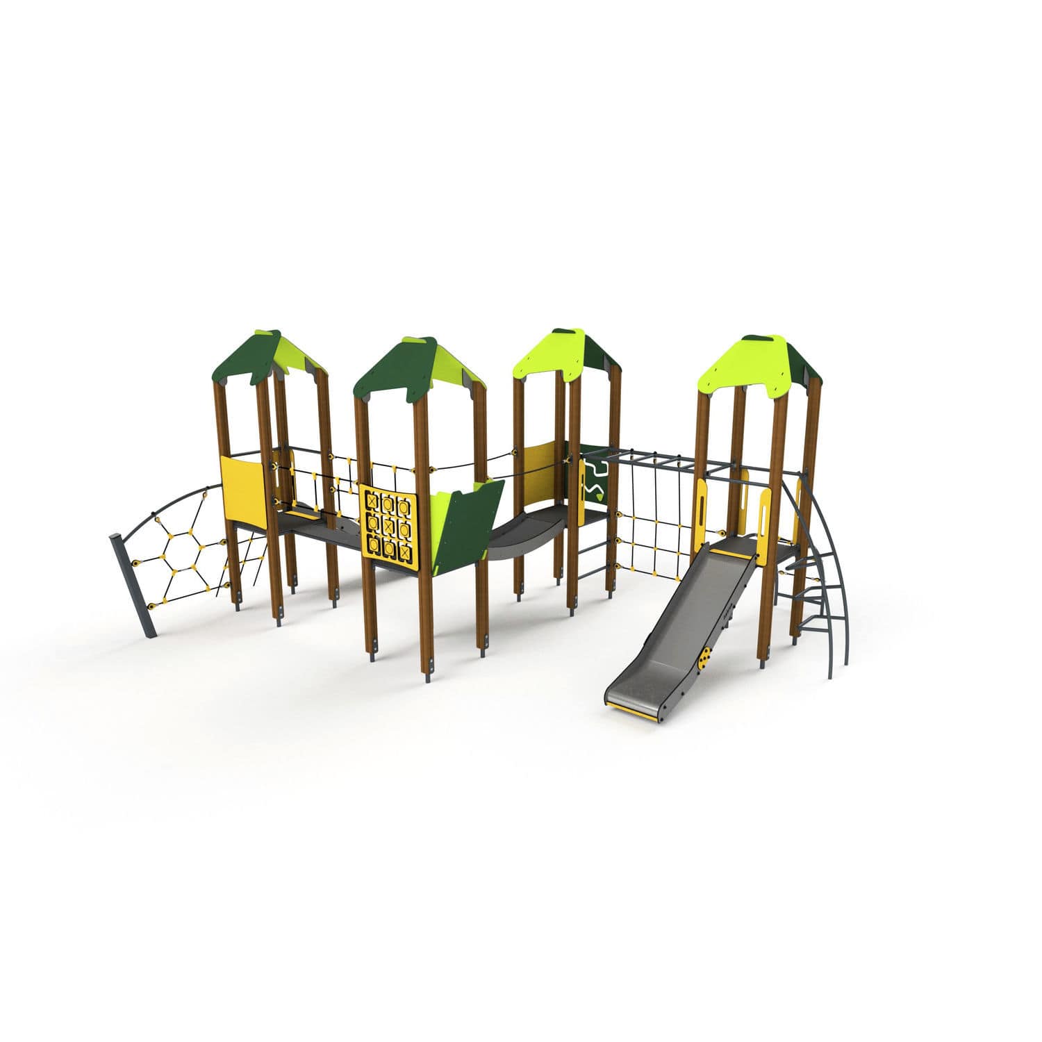 Playground structure - 10033 - Astrus Playgrounds - metal / wooden / HDPE