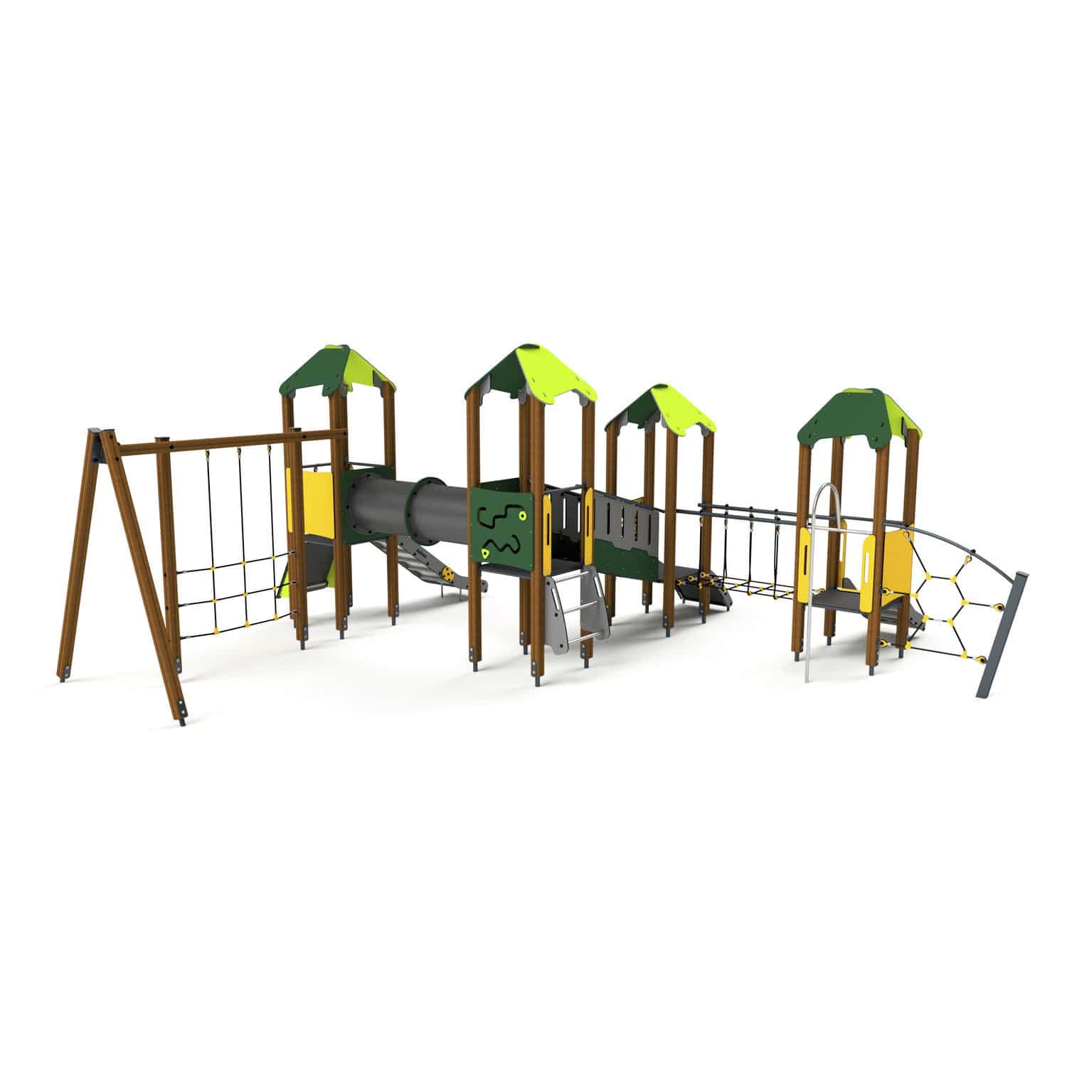 Playground structure - 10034 - Astrus Playgrounds - metal / wooden / HDPE