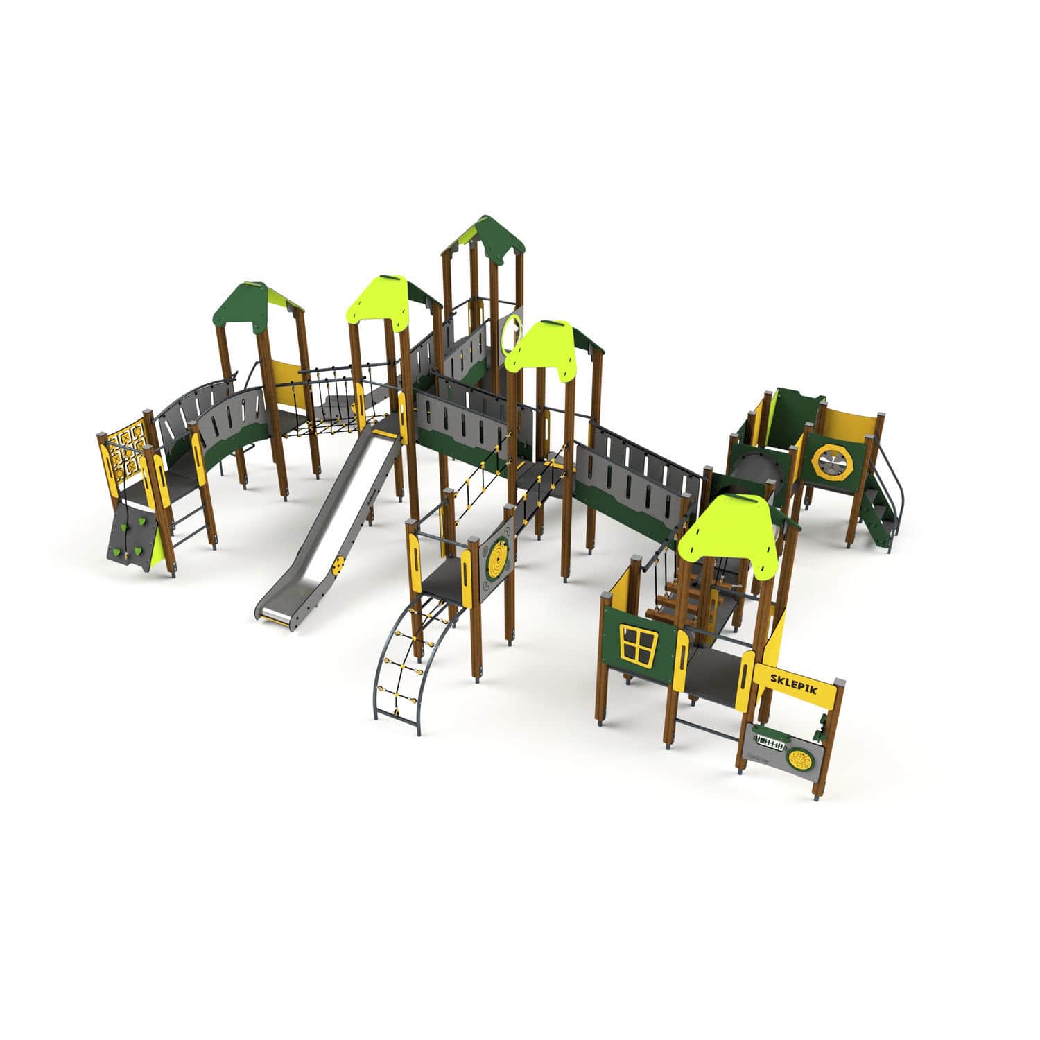 Playground structure - 10045 - Astrus Playgrounds - metal / wooden / HDPE