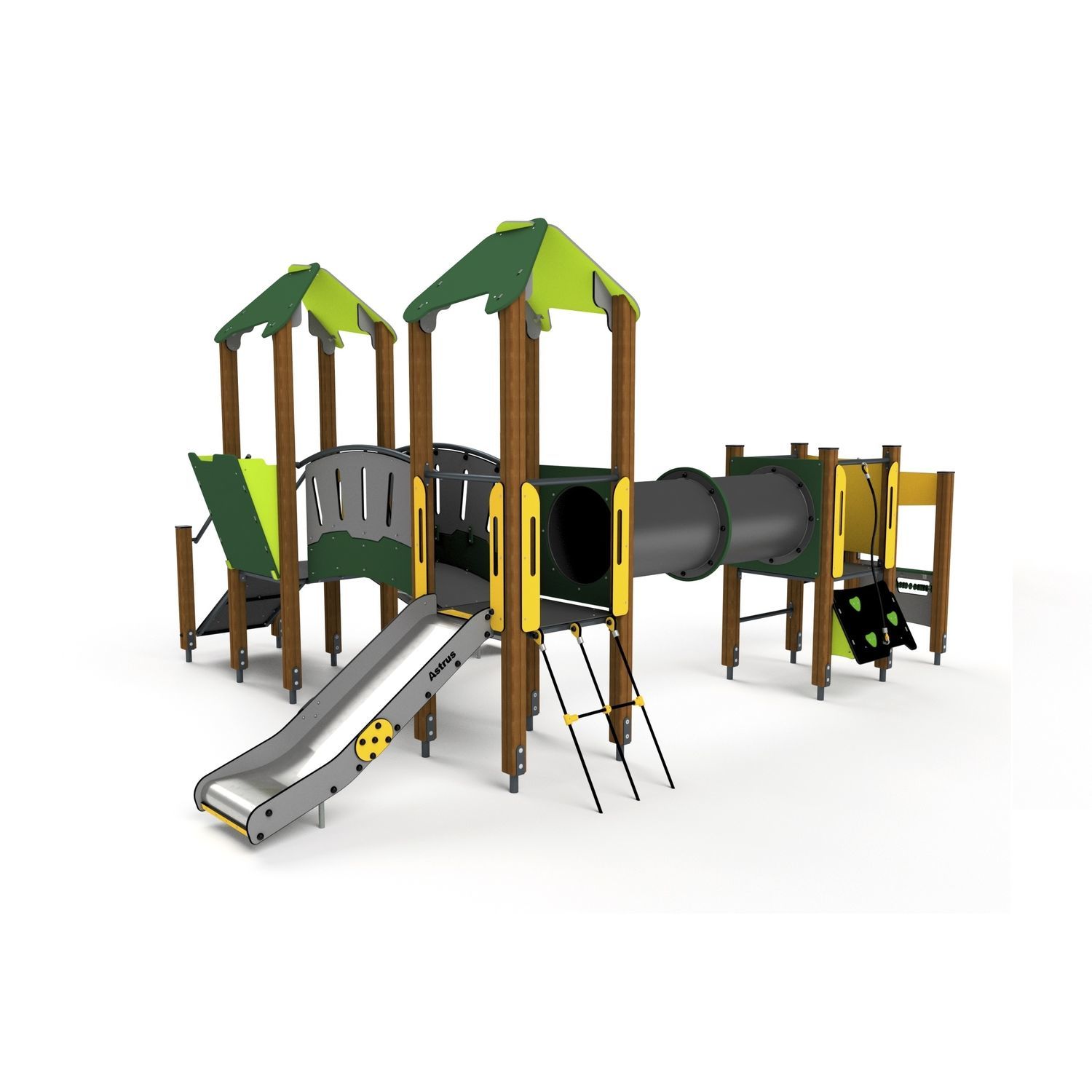 Playground structure - 10035 - Astrus Playgrounds - metal / wooden / HDPE