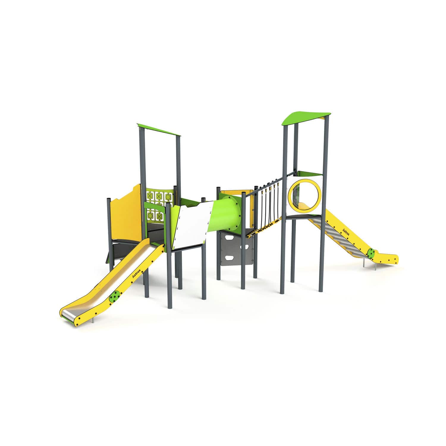 Playground structure - 11058 - Astrus Playgrounds - metal / HDPE / modular